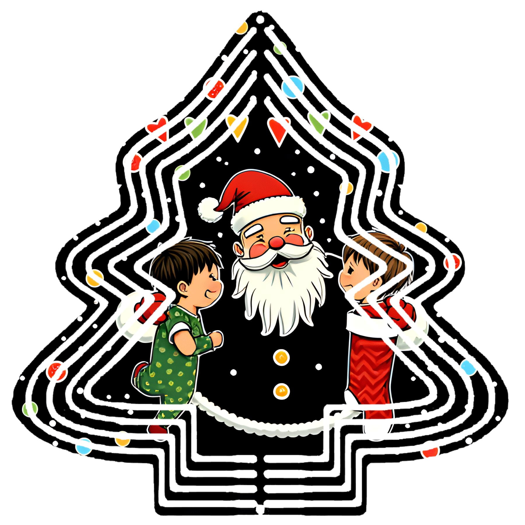 Metal Hanging Christmas Tree-Shaped Wind Decorations - Festive Garden ...