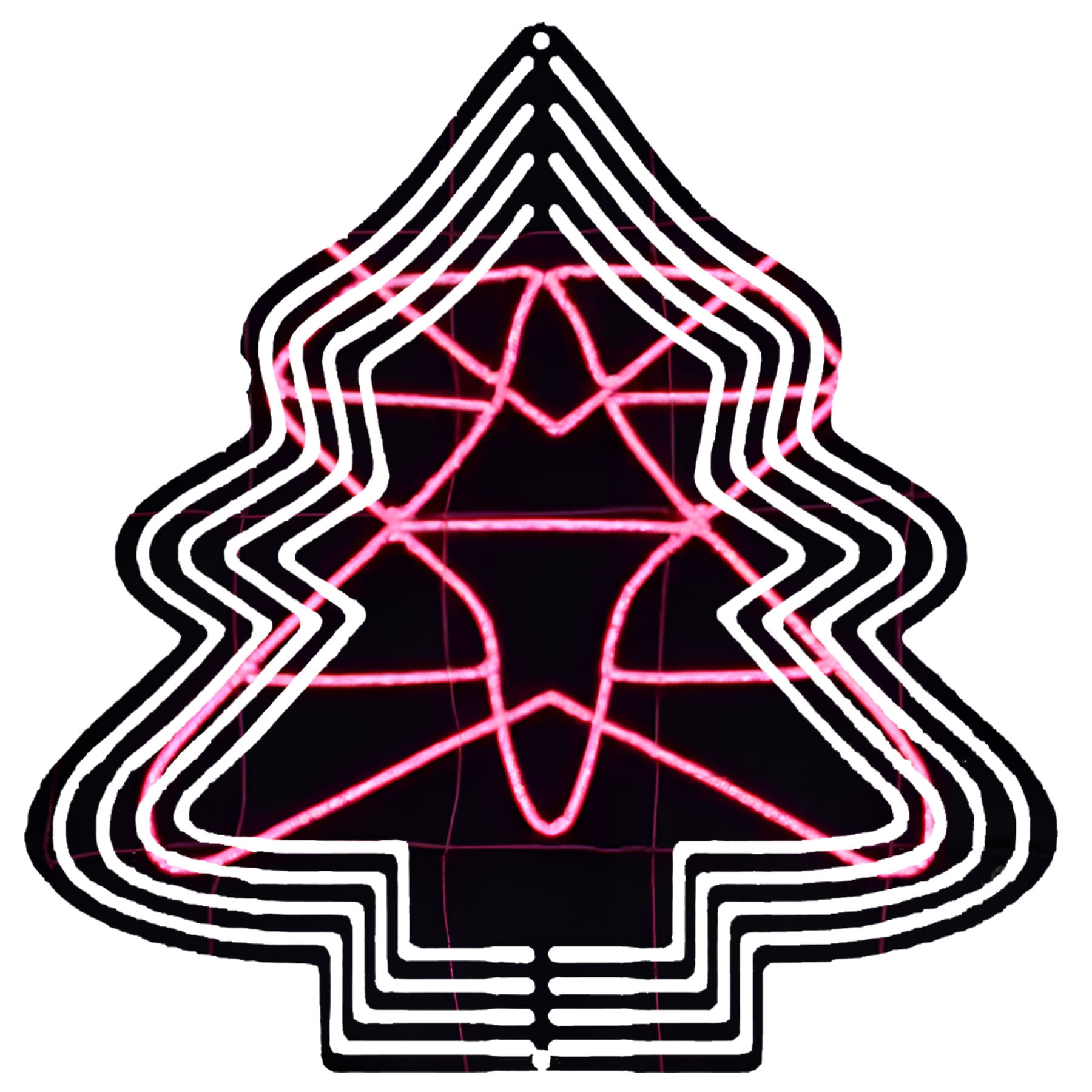Metal Hanging Christmas Tree Wind Decorations - Design with Geometric ...