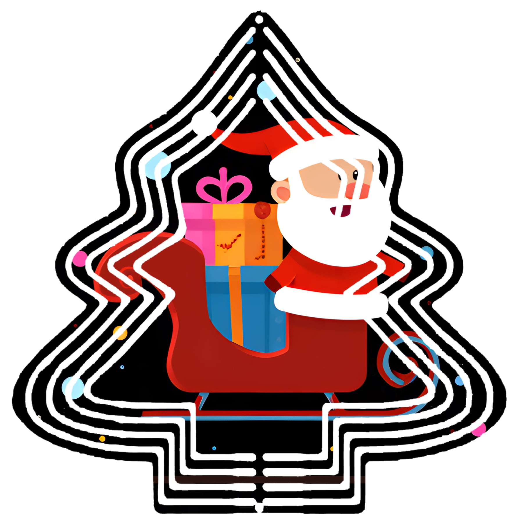 Metal Hanging Christmas Tree Wind Decorations - Festive Garden Spinners ...