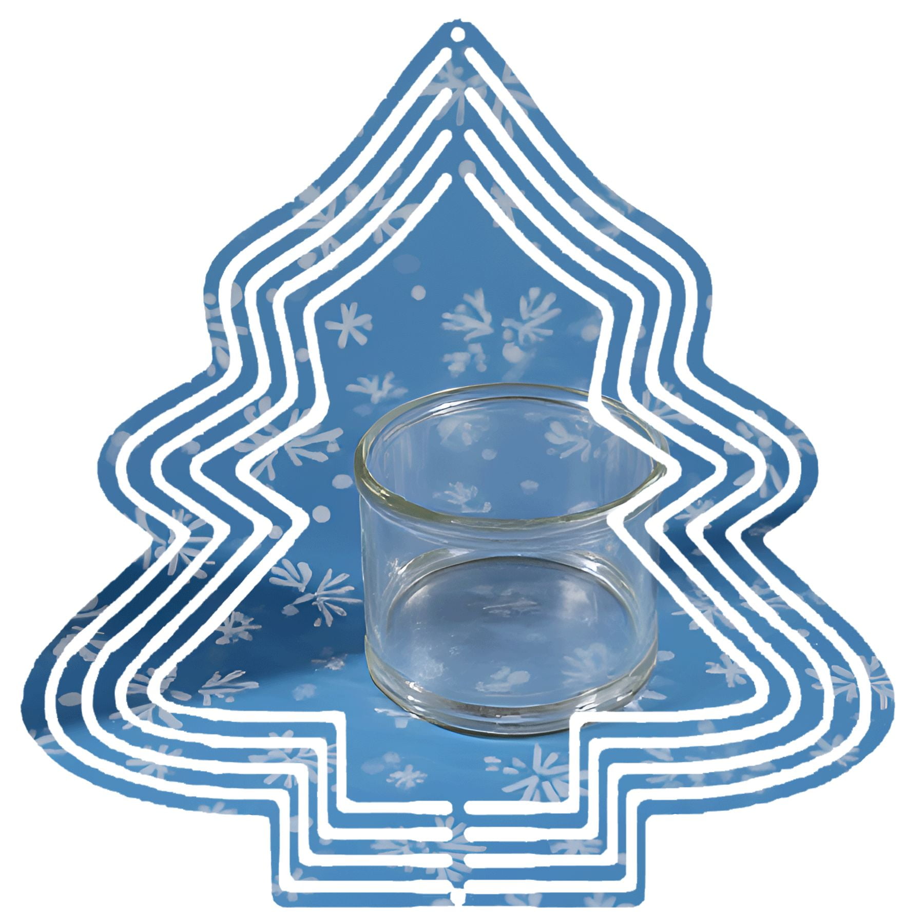 Metal Hanging Christmas Tree Wind Decorations - Festive Garden Spinners ...