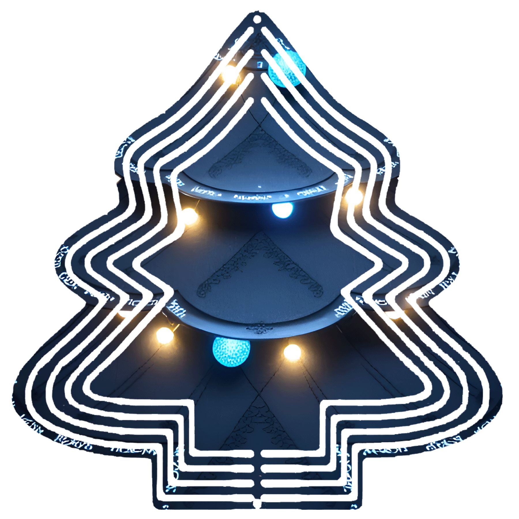 Metal Hanging Christmas Tree Wind Decorations - Stylish Board Design ...