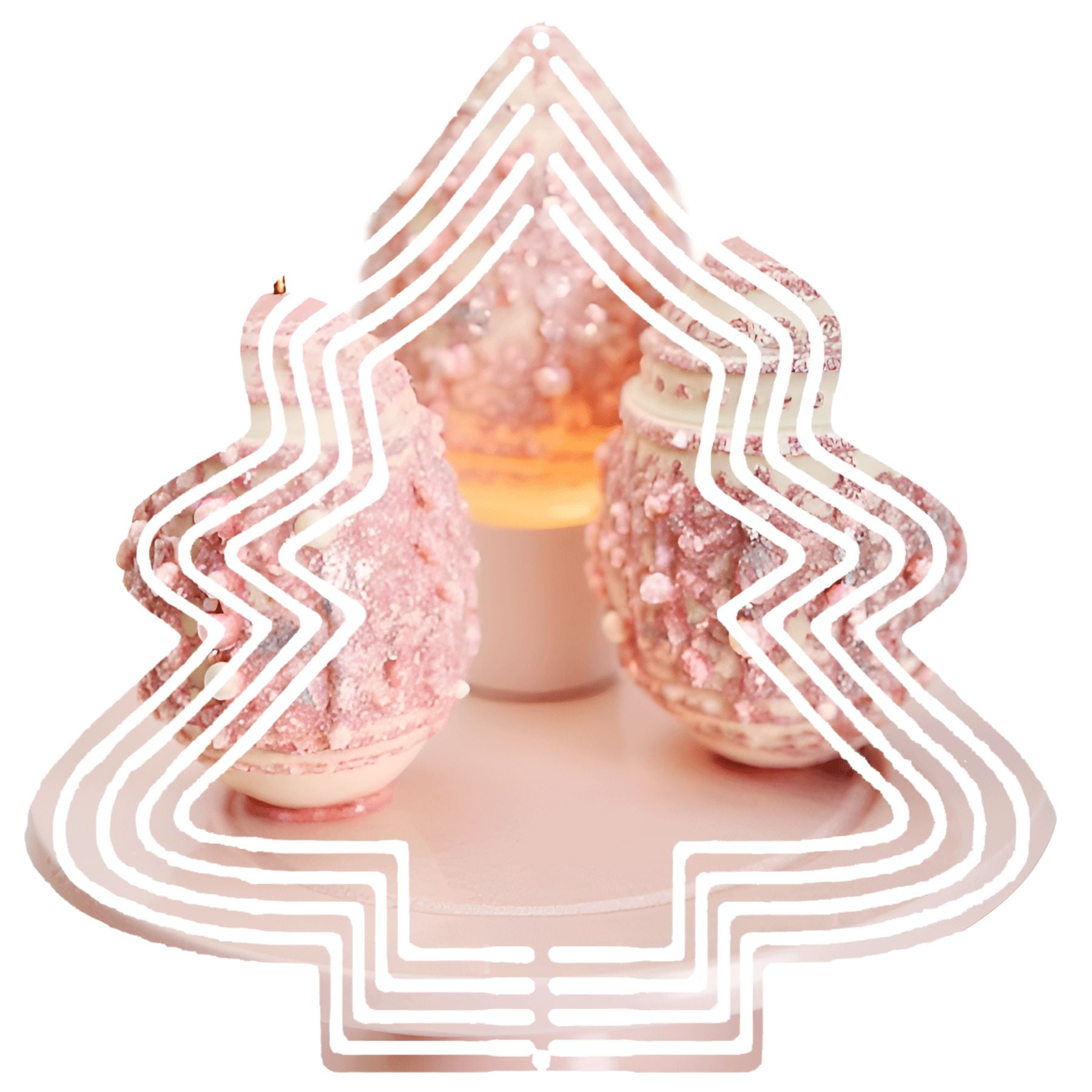 Metal Hanging Christmas Tree Wind Spinner - Decorative Garden Spinner ...