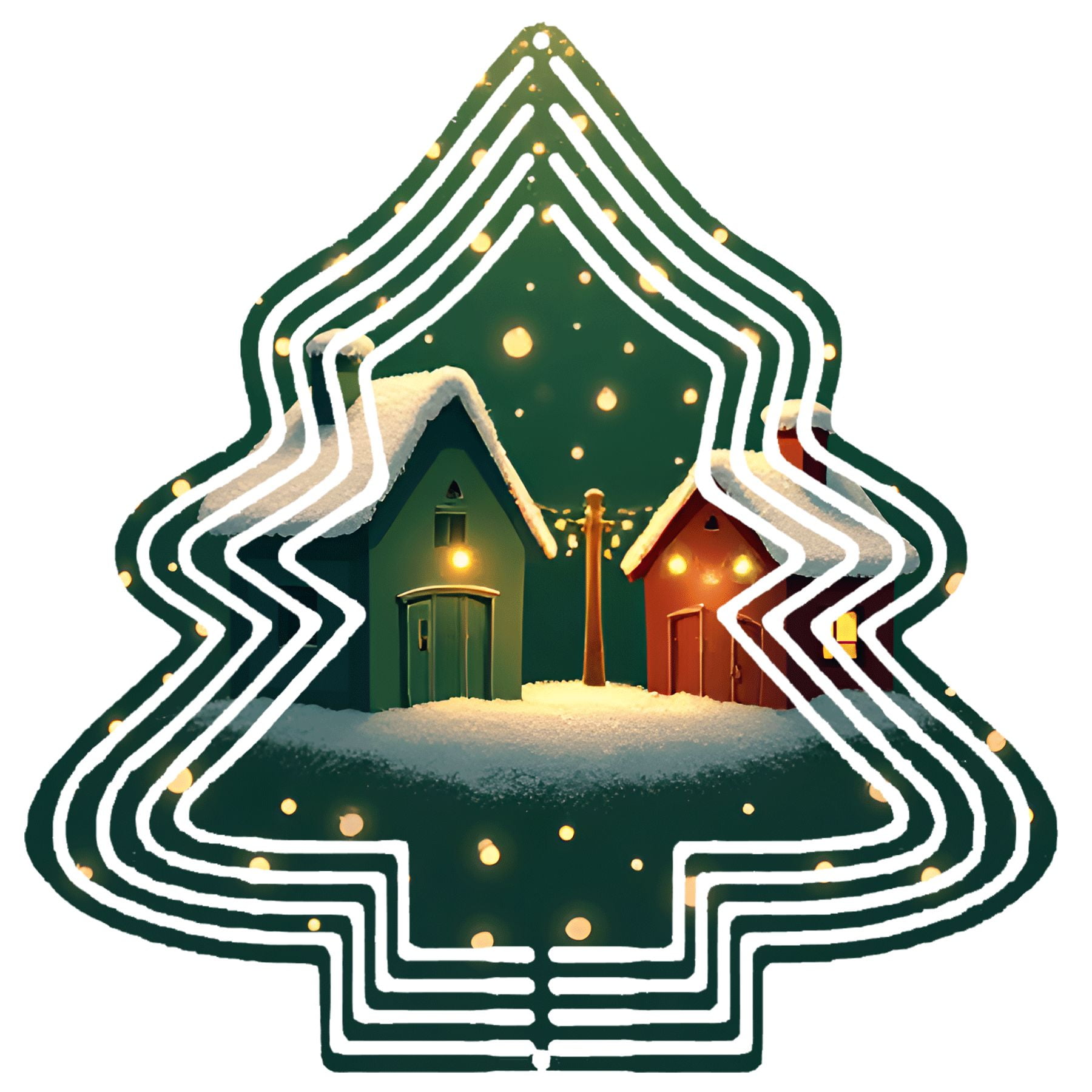 Metal Hanging Christmas Tree Wind Spinner - Festive Garden Decoration ...