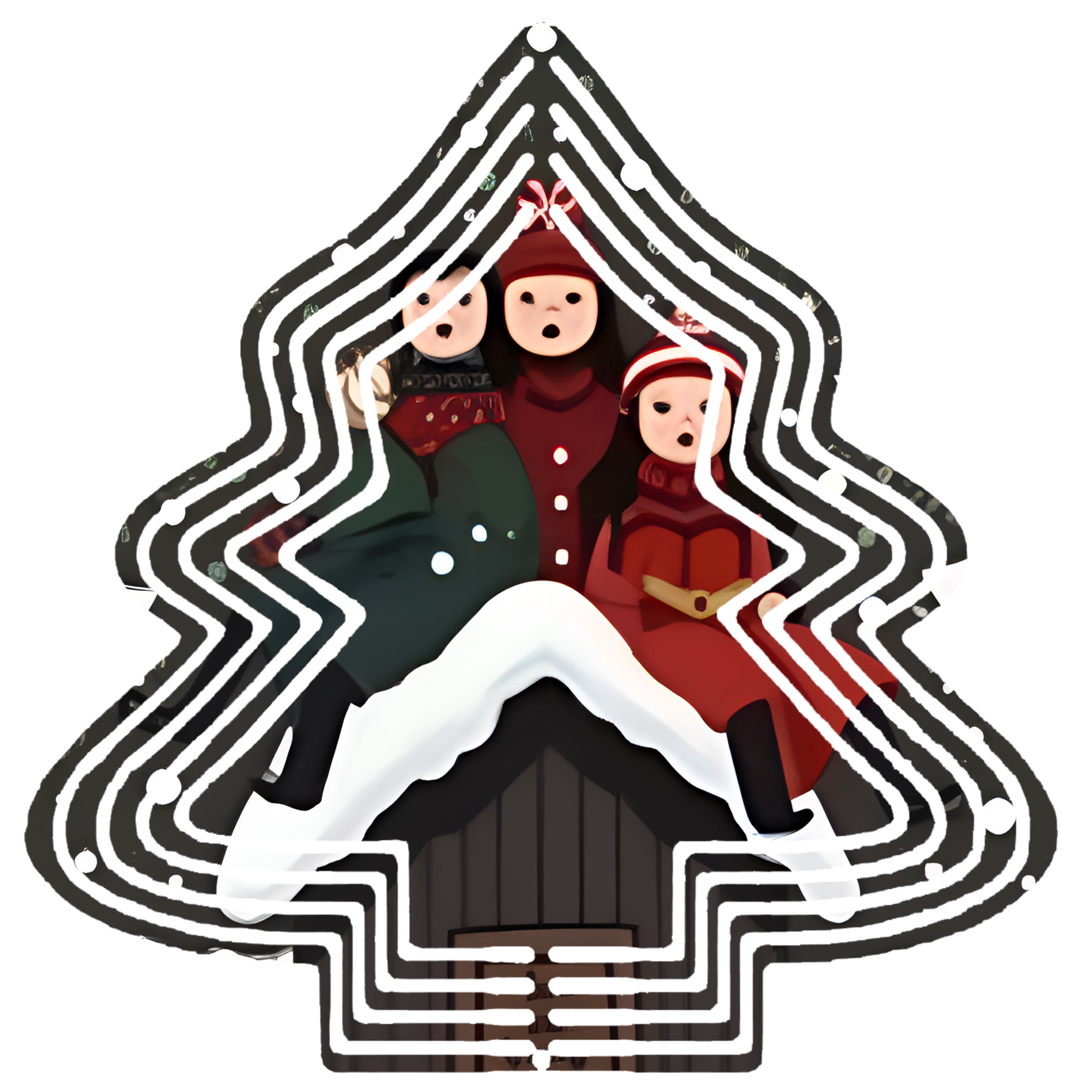 Metal Hanging Christmas Tree Wind Spinner - Festive Garden Decoration ...