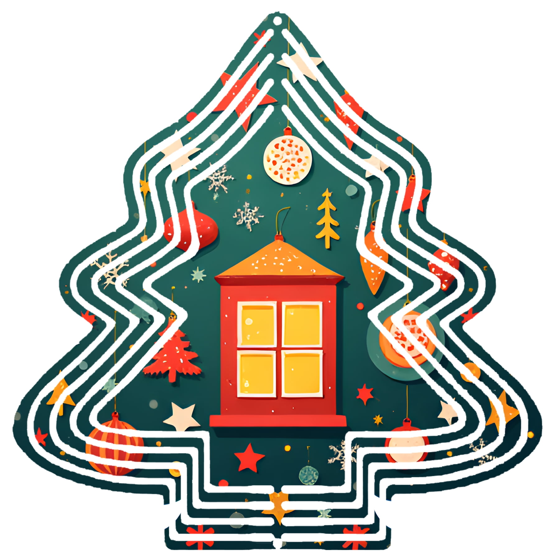 Metal Hanging Christmas Tree Wind Spinner - Festive Garden Decoration ...