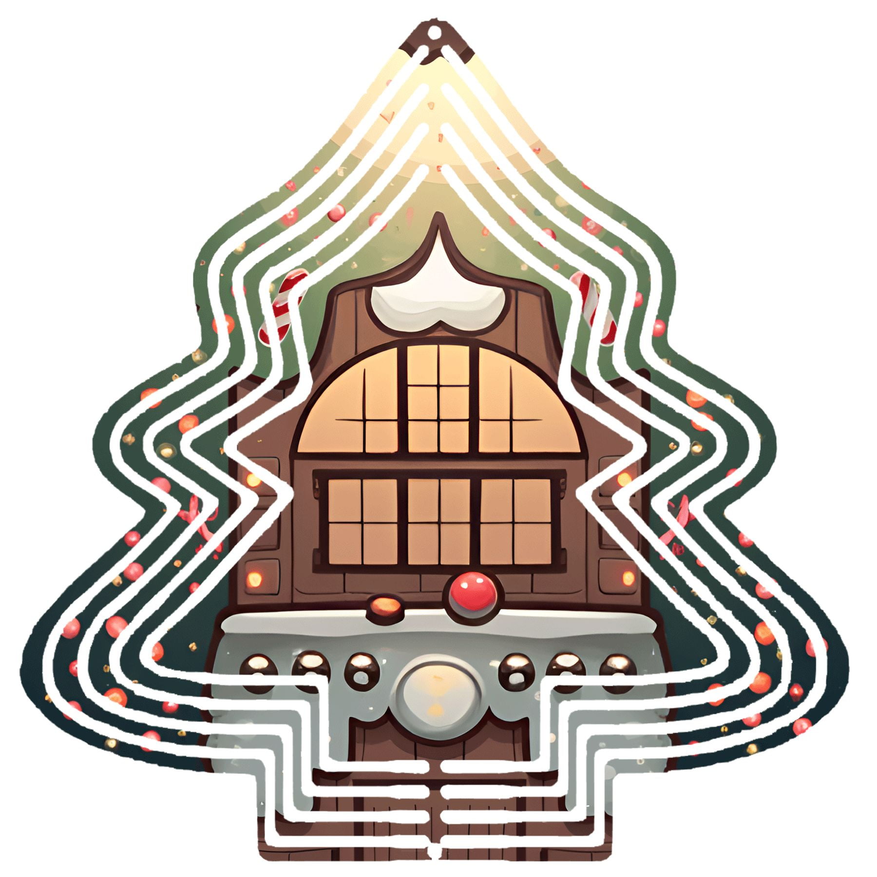 Metal Hanging Christmas Tree Wind Spinner - Festive Garden Decoration ...