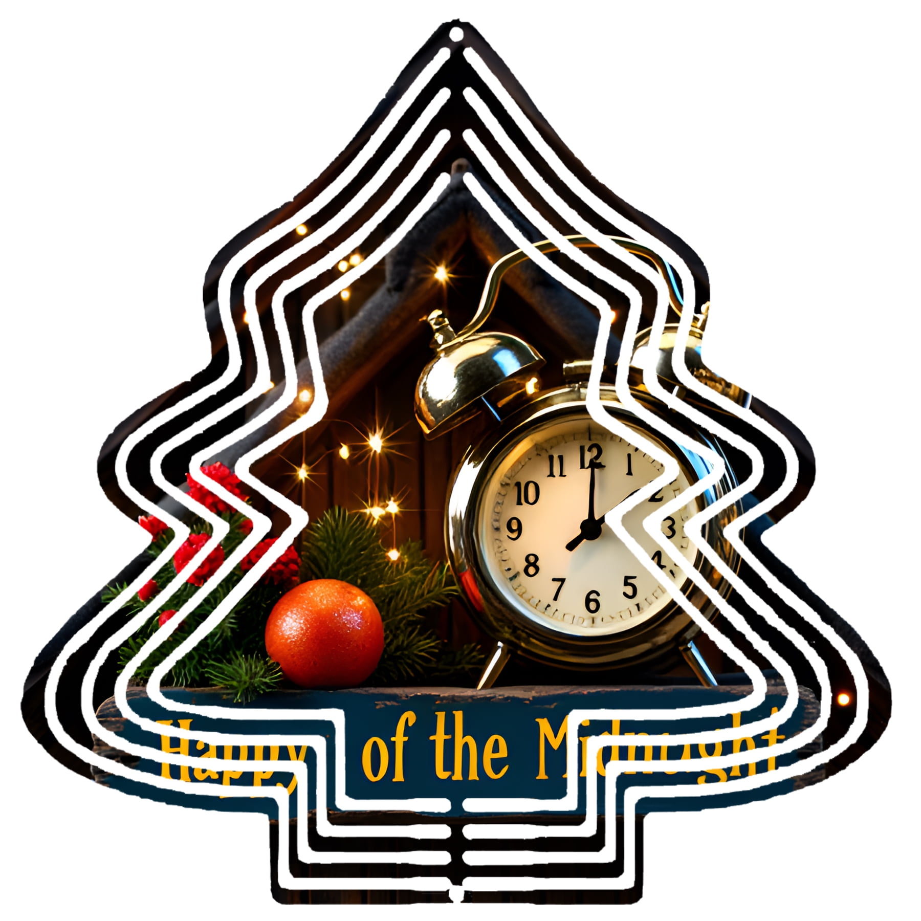 Metal Hanging Christmas Tree Wind Spinner - Festive Garden Decoration ...