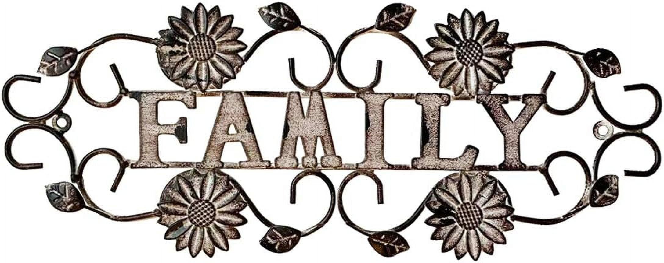 Metal Hanging Family Wall Art Sign for Home Decor, Metal Letters Family ...