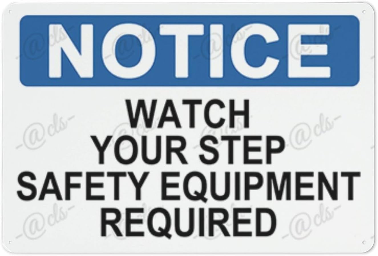 Metal Hanging Plate Horizontal WATCH YOUR STEP SAFETY EQUIPMENT ...