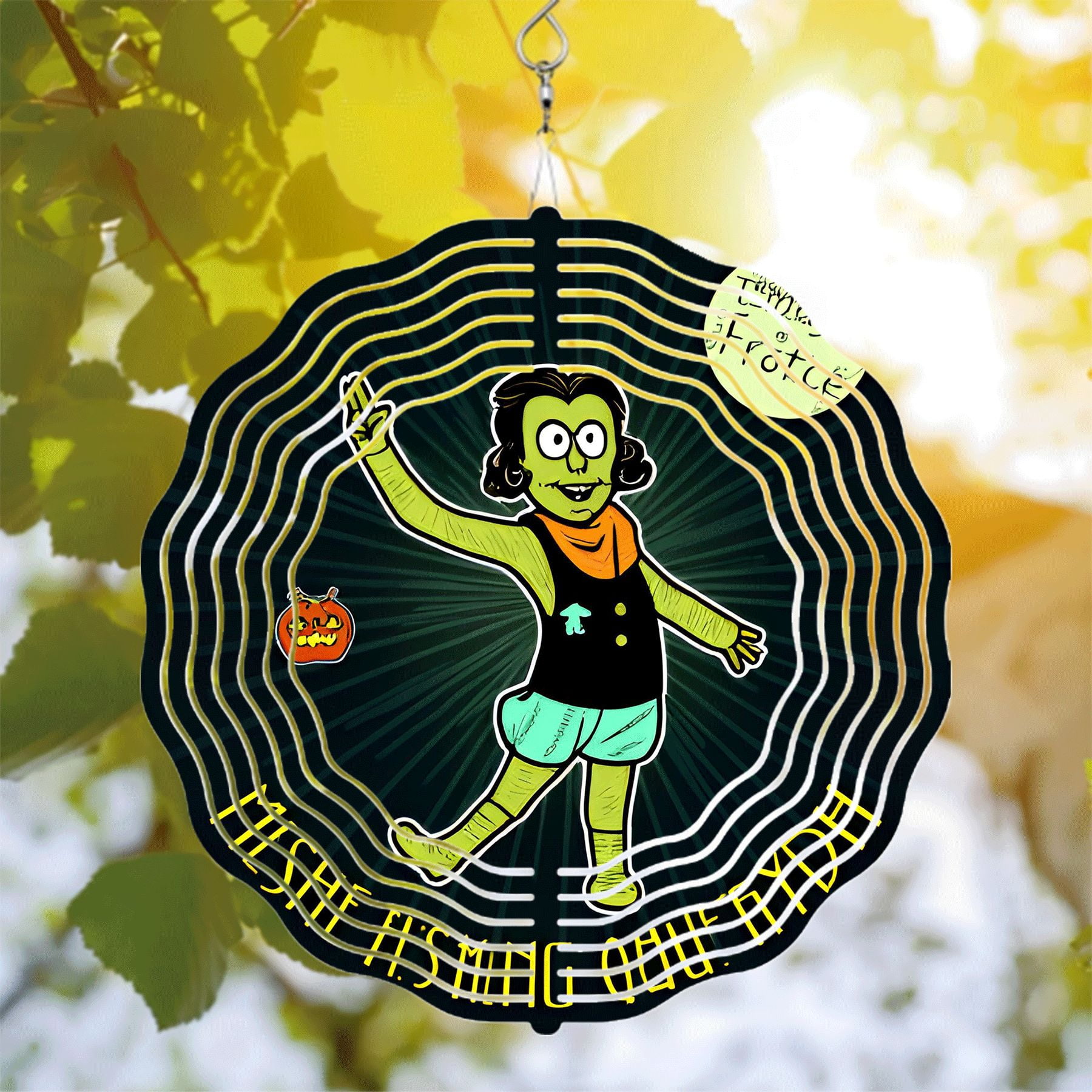 Metal Hanging Wind Spinners & Chimes - Dynamic Concentric Circle Design ...