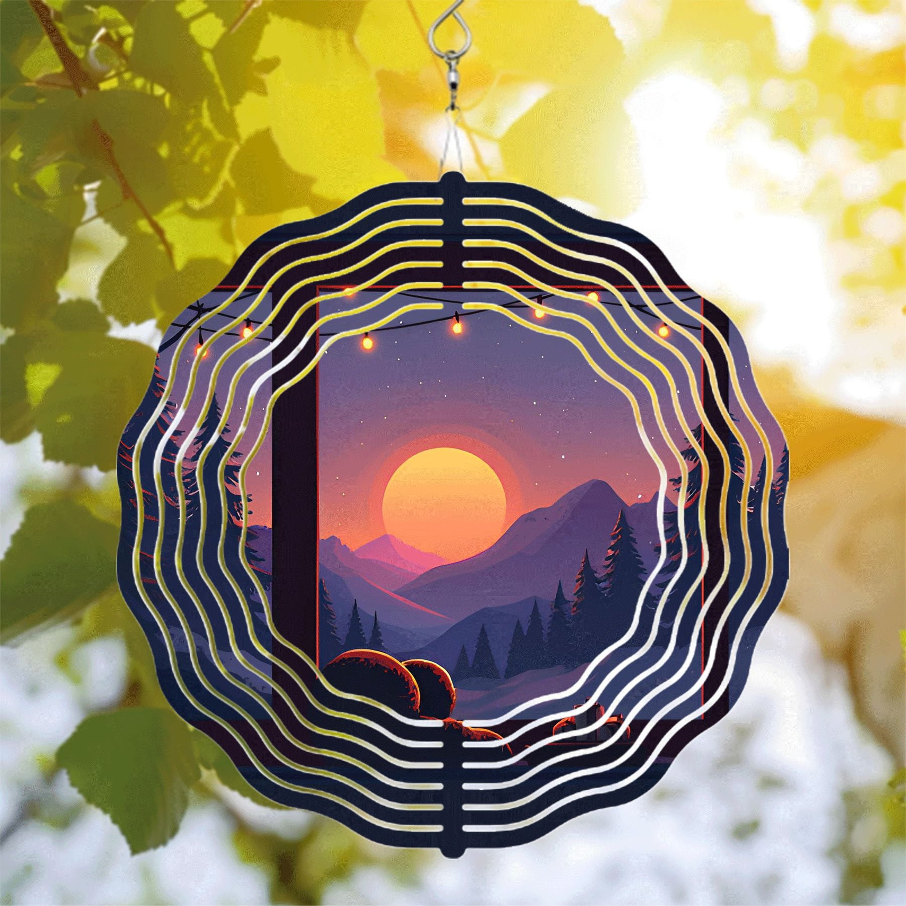 Metal Hanging Wind Spinners & Chimes - Whimsical Garden Decor with ...