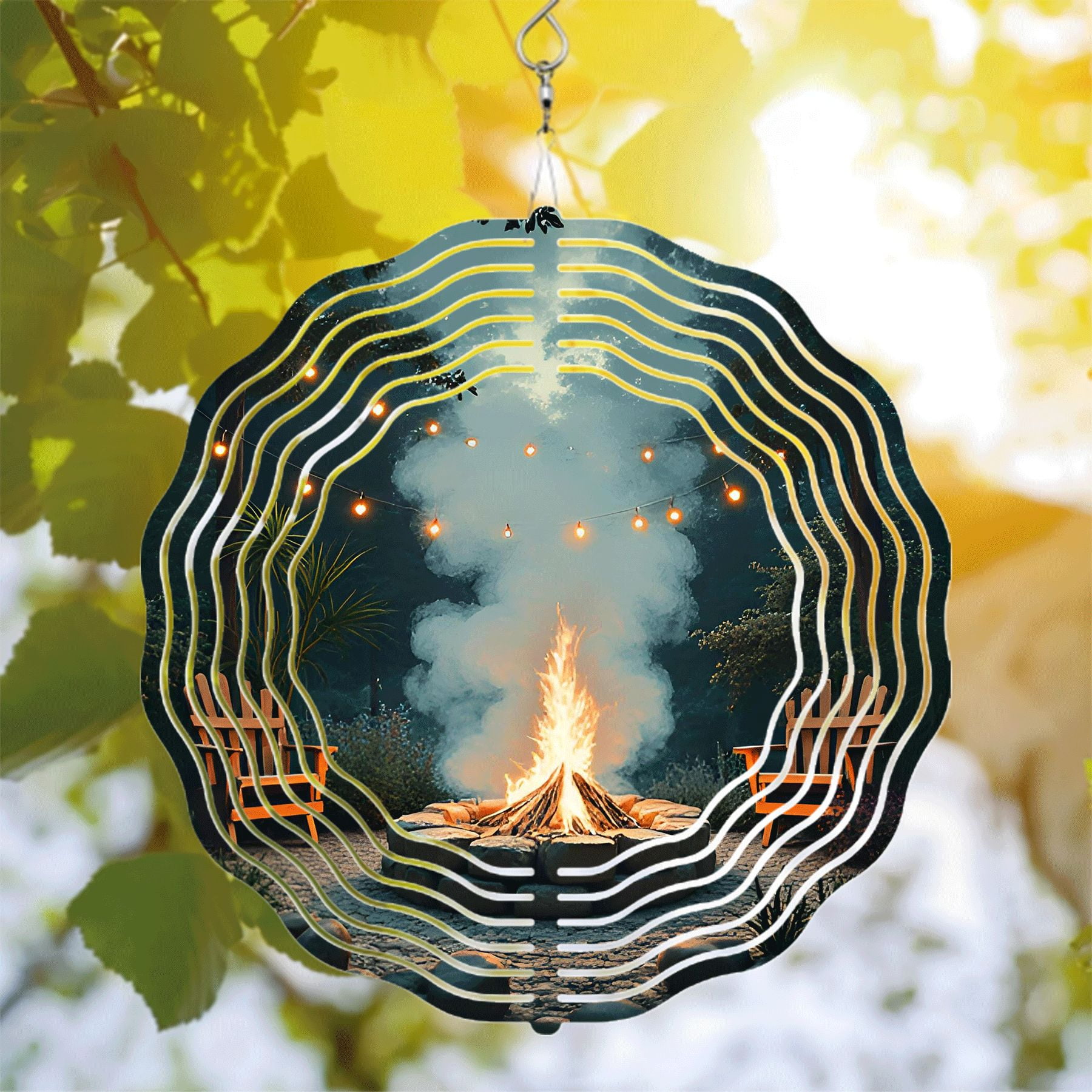 Metal Hanging Wind Spinners & Chimes for Yard & Garden - Elegant Nature ...