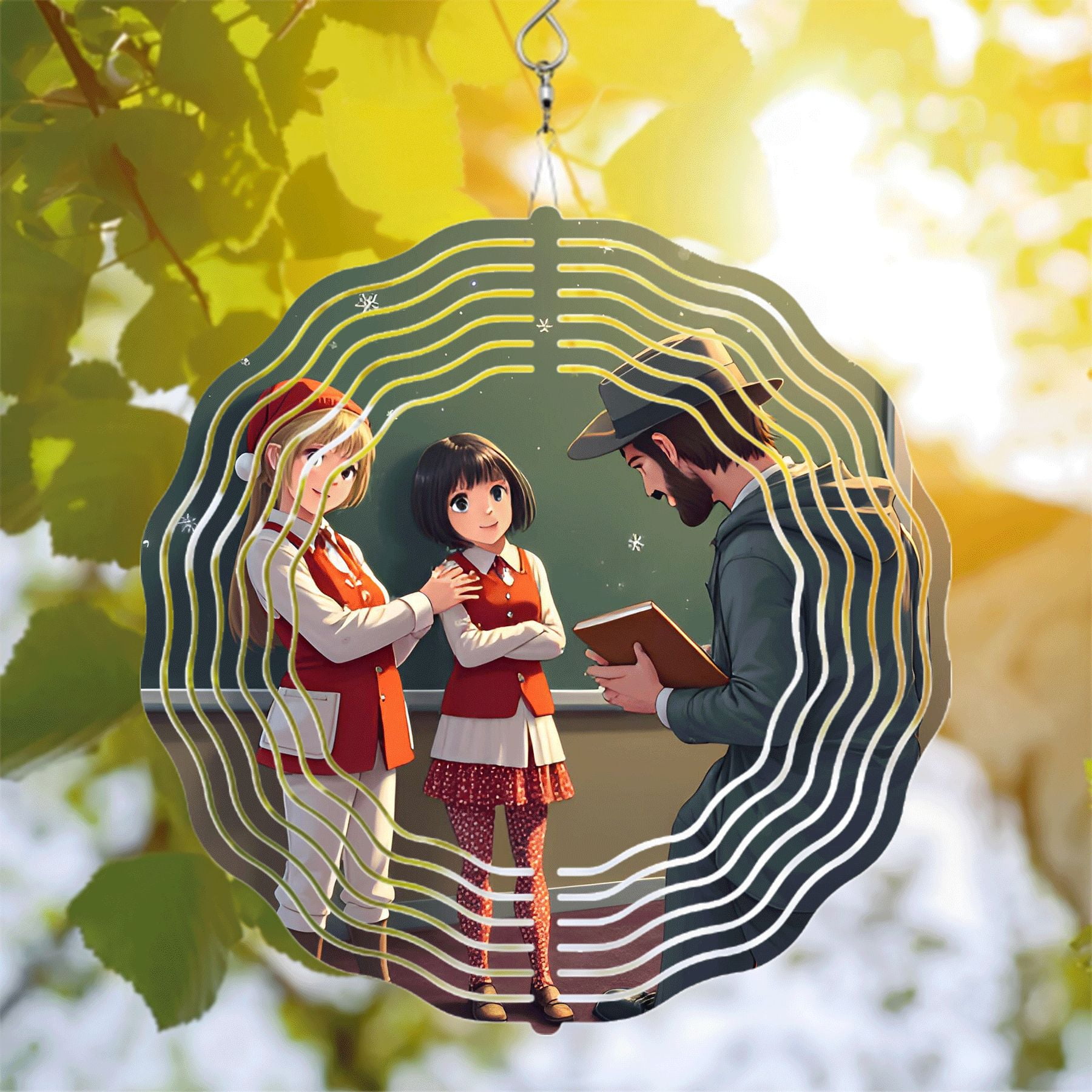 Metal Hanging Wind Spinners - Elegant Garden Wind Chimes with ...
