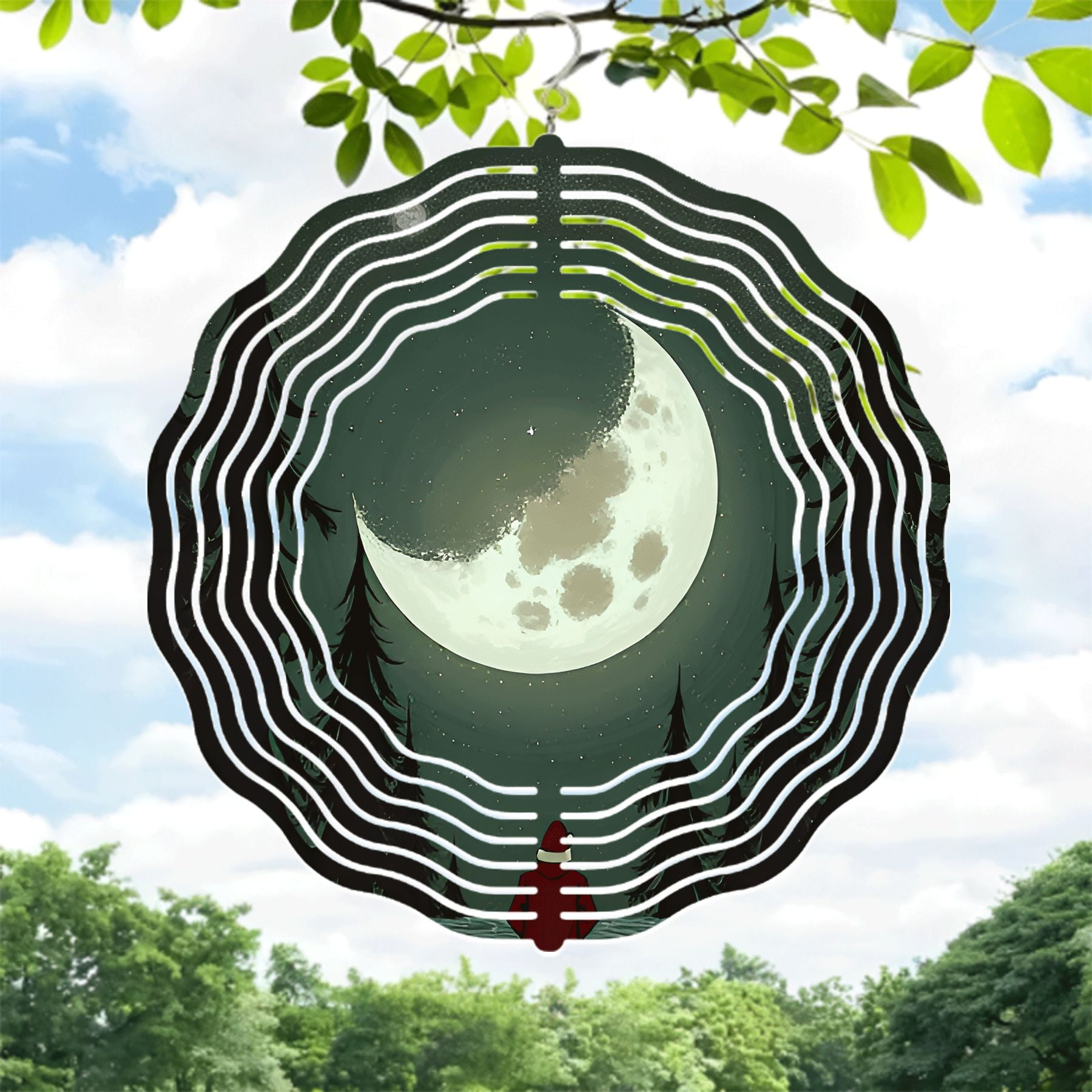 Metal Hanging Wind Spinners with Artistic Sound Wave Design - Serene ...