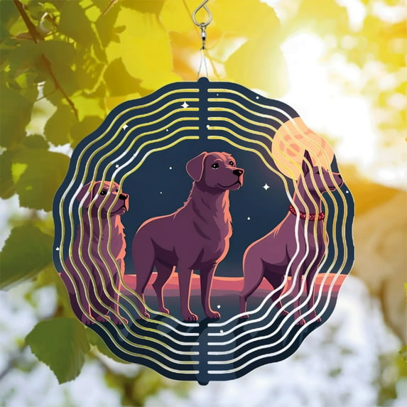 Metal Hanging Wind Spinners with Circular Concentric Design - Elegant ...