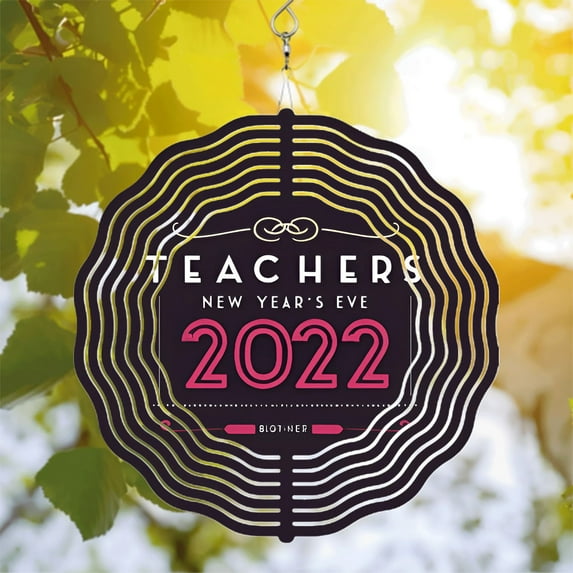 Metal Hanging Wind Spinners with Concentric Wave Patterns - Elegant ...