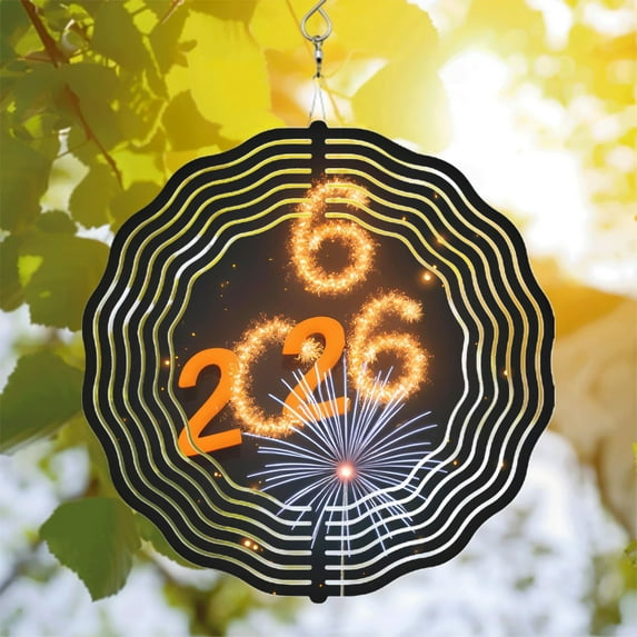 Metal Hanging Wind Spinners with Concentric Wave Patterns & Vibrant ...