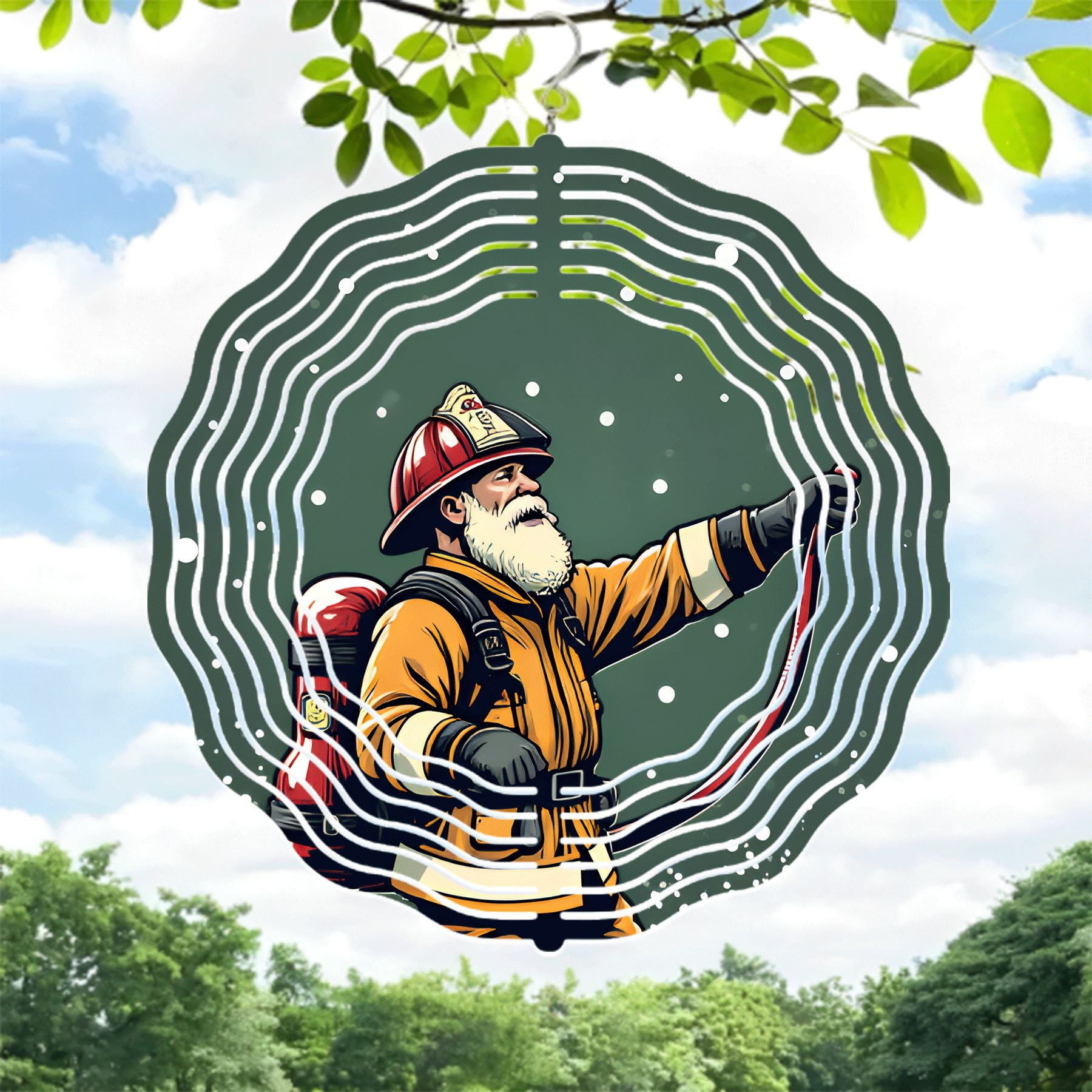 Metal Hanging Wind Spinners with Dynamic Concentric Circle Design ...