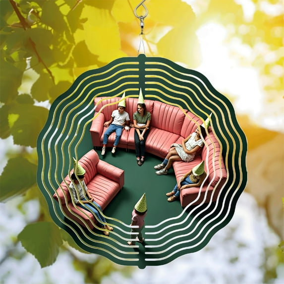 Metal Hanging Wind Spinners with Dynamic Wave Patterns - Elegant Wind ...