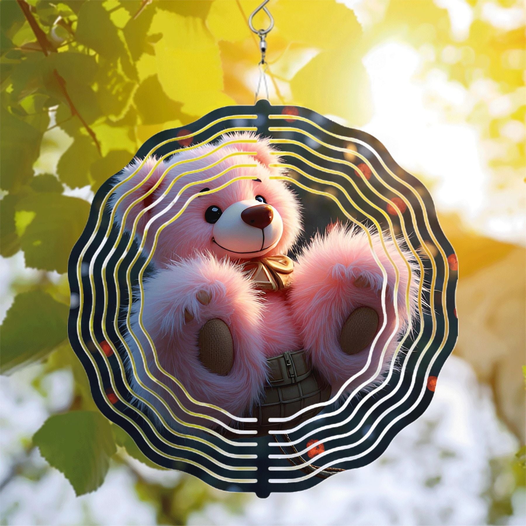 Metal Hanging Wind Spinners with Elegant Concentric Circle Design ...