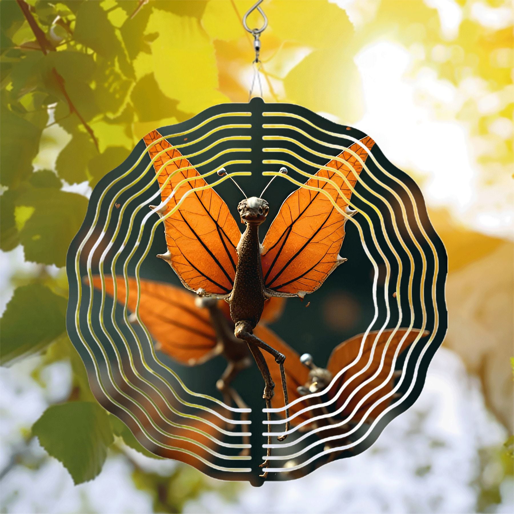 Metal Hanging Wind Spinners with Intricate Dragonfly Design and ...