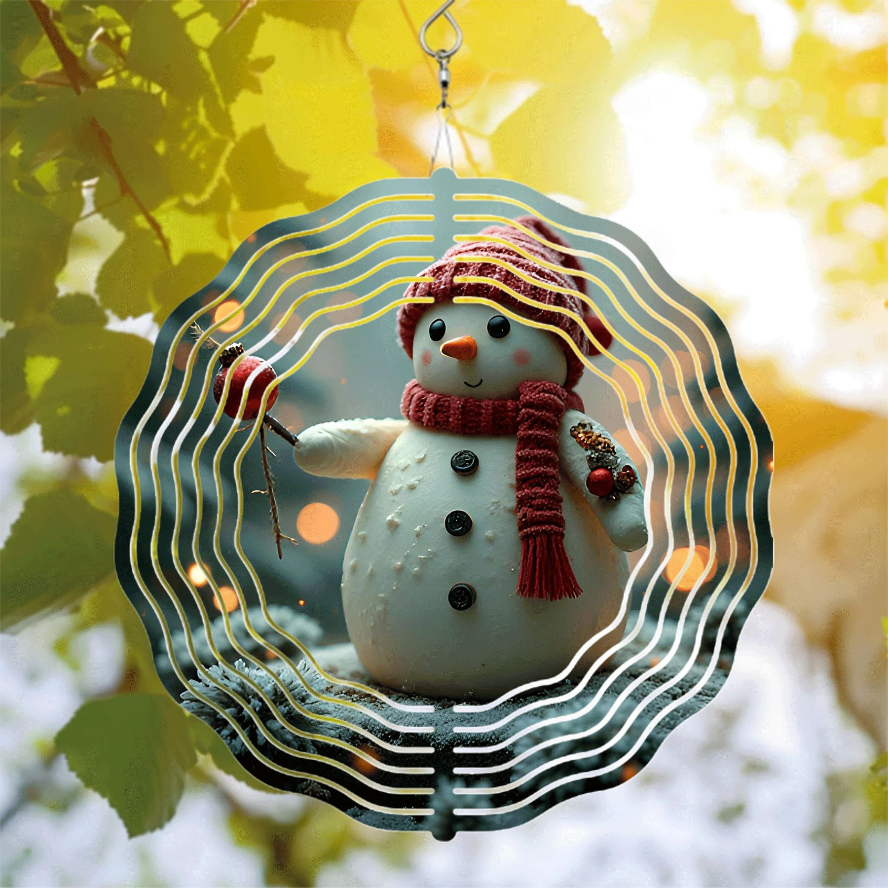 Metal Hanging Wind Spinners with Sound Wave Design - Festive Wind ...