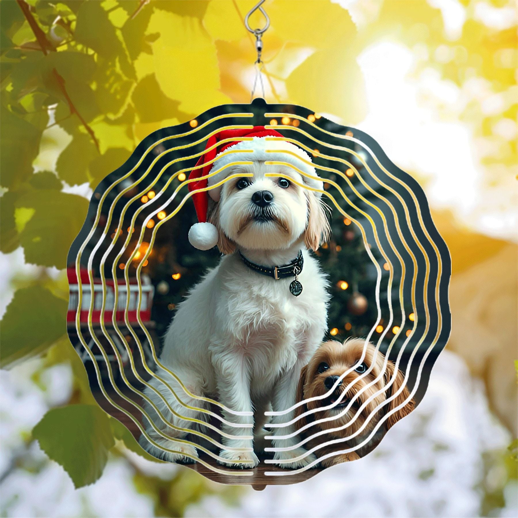 Metal Hanging Wind Spinners with Sound Wave Design - Festive Yard and ...