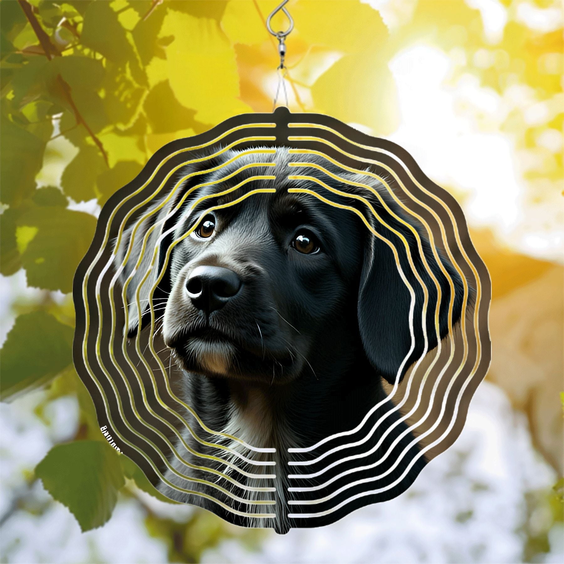 Metal Hanging Wind Spinners with Wave - Like Pattern Design - Elegant ...