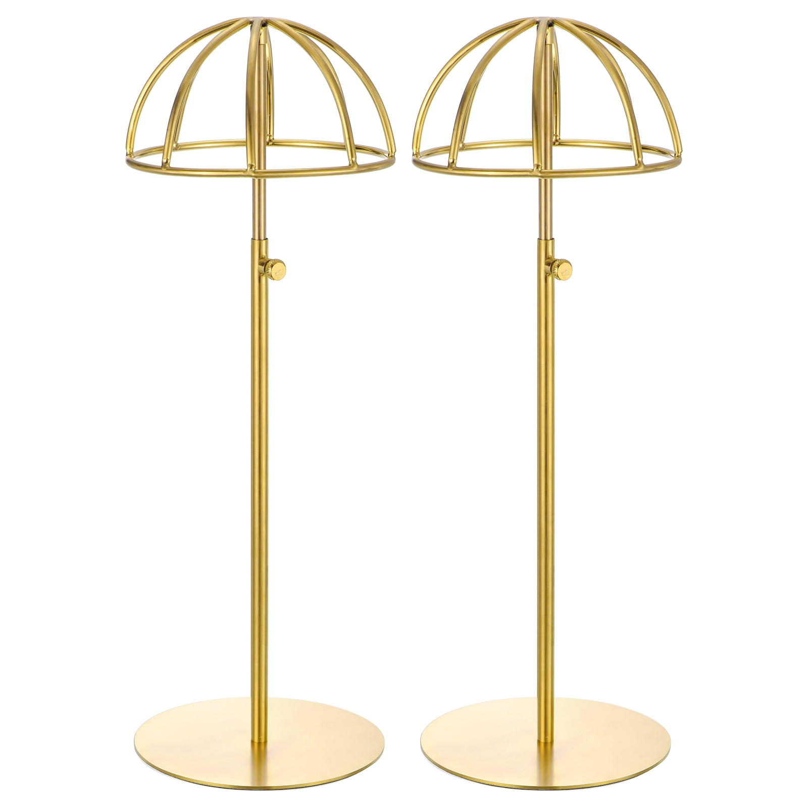 Metal Hat Display Stand 2 Pack Adjustable Tabletop Hat and Wig Rack for ...