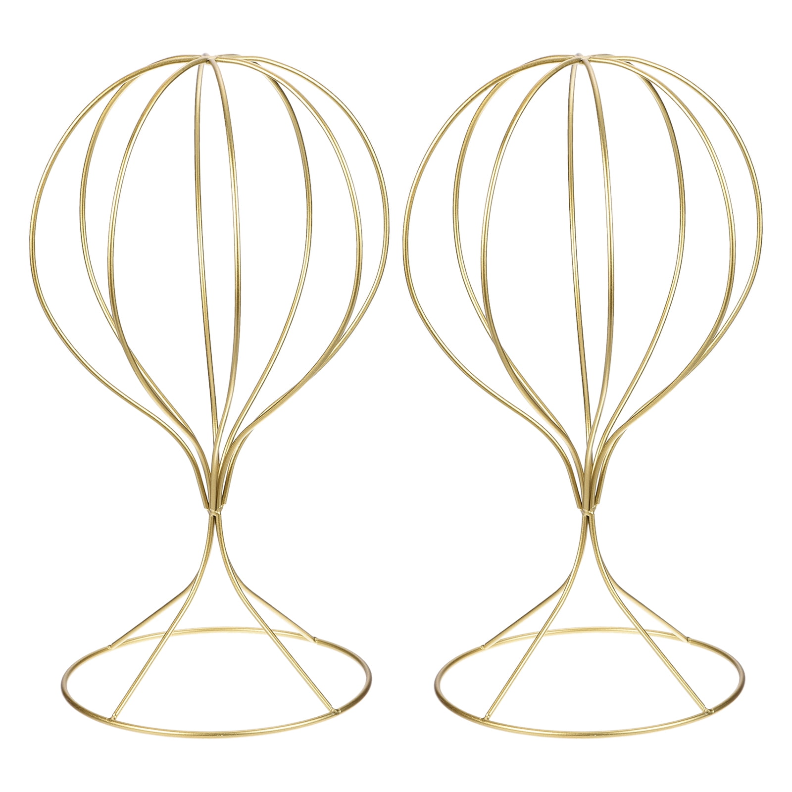 Metal Hat Display Stand 2 Pack Tabletop Wig Rack Modern Closet Holder ...
