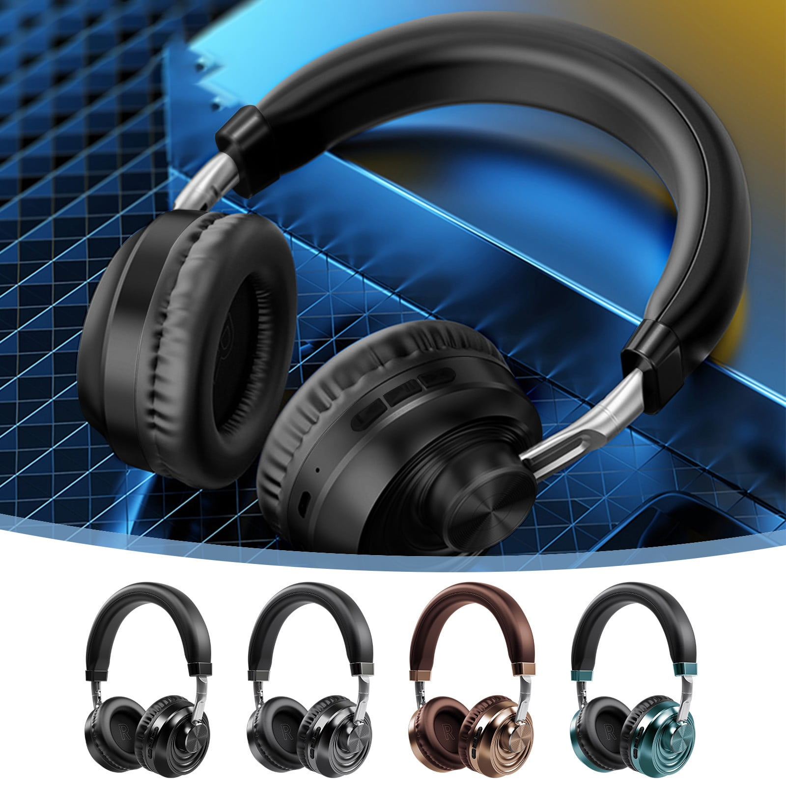 Metal Headset Intelligent Wireless Noise-cancelling Folding Bluetooth ...