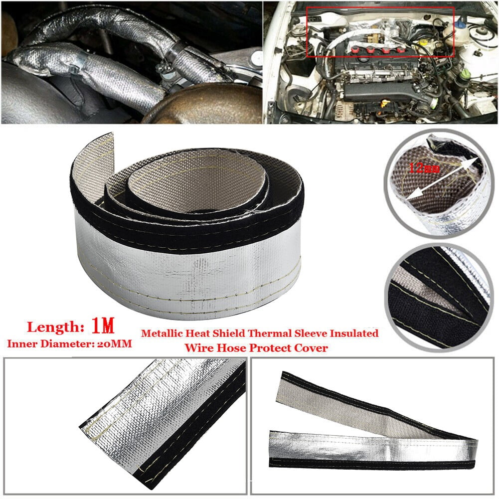 Metal Heat Shield Sleeve Insulated Wire Hose Cover Wrap Loom Tube 1m ...