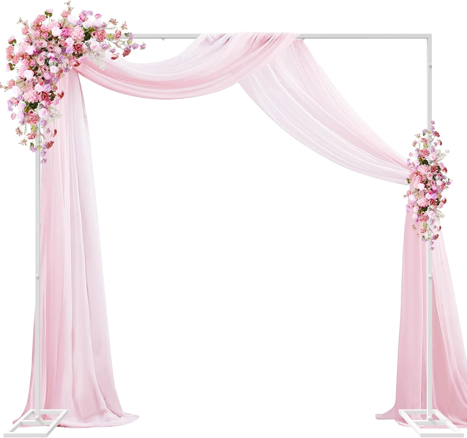 Metal Heavy Duty Backrop Stand Square 8x8FT Adjustable Pipe and Drape ...