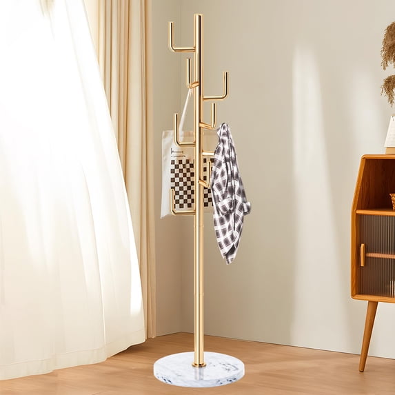 Metal Heavy Duty Coat Rack Stand, Modern Freestanding Coat Rack with ...