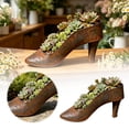 Metal High Heel Planter Rustic Shoe Shaped Succulent Pot Mother's Day ...