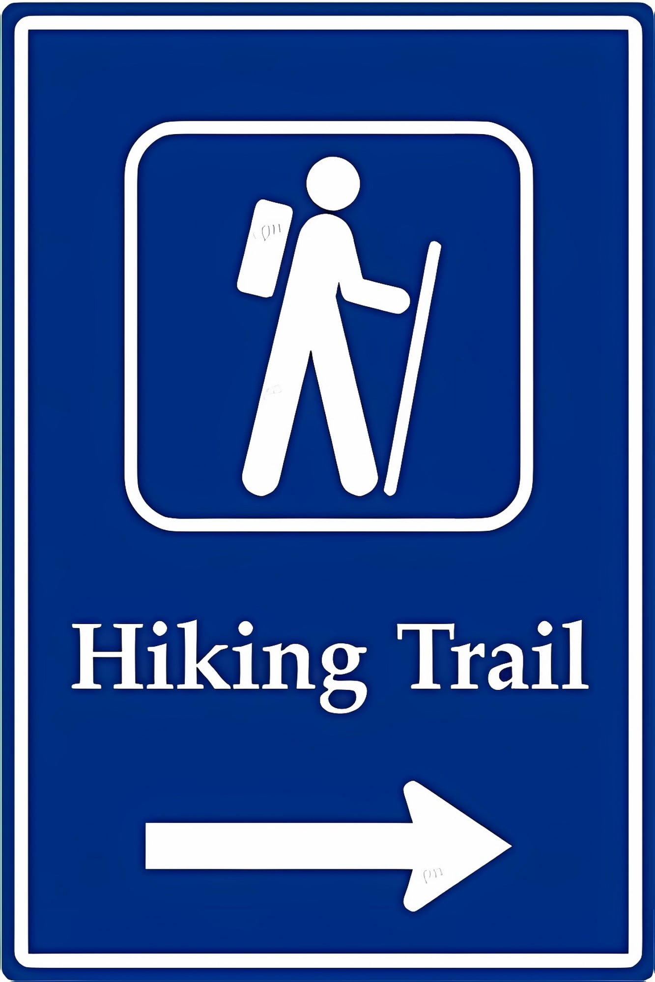 Metal Hiking Trail Right Arrow Sign - 8"x12", UV/Waterproof/Fade ...