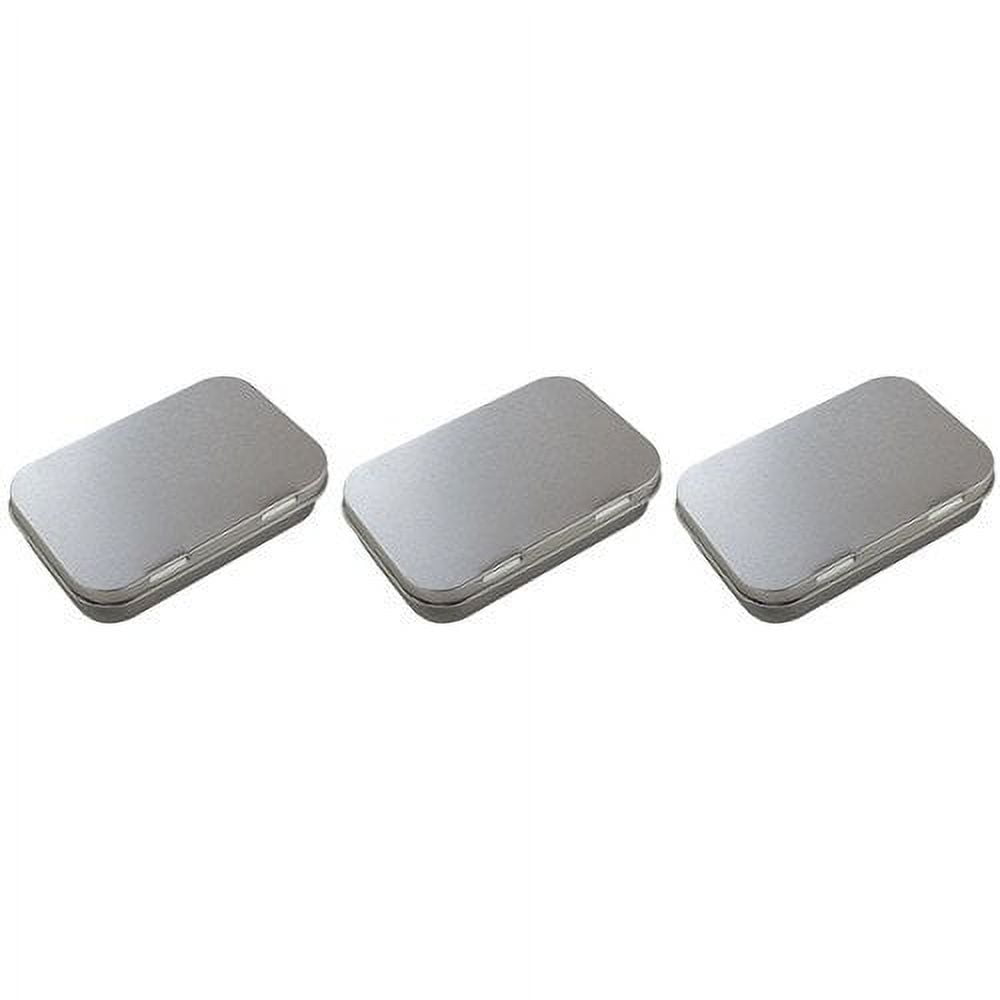 Metal Hinge Top Steel Tin Container - 3 oz Medium (3 Pack) - Walmart.com