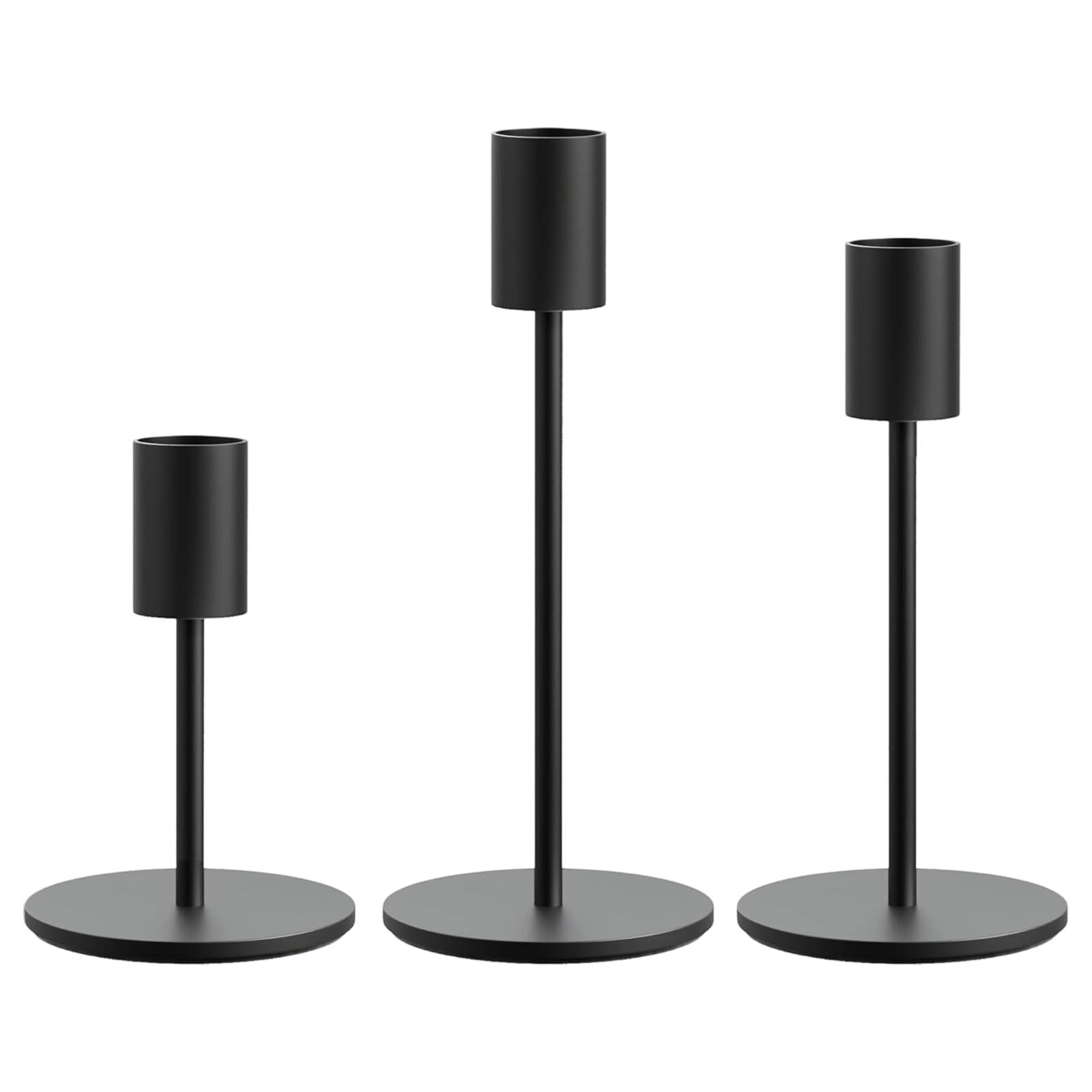Metal Holders 3Pcs Taper Pillar Stand Holder Centerpiece For Dining ...