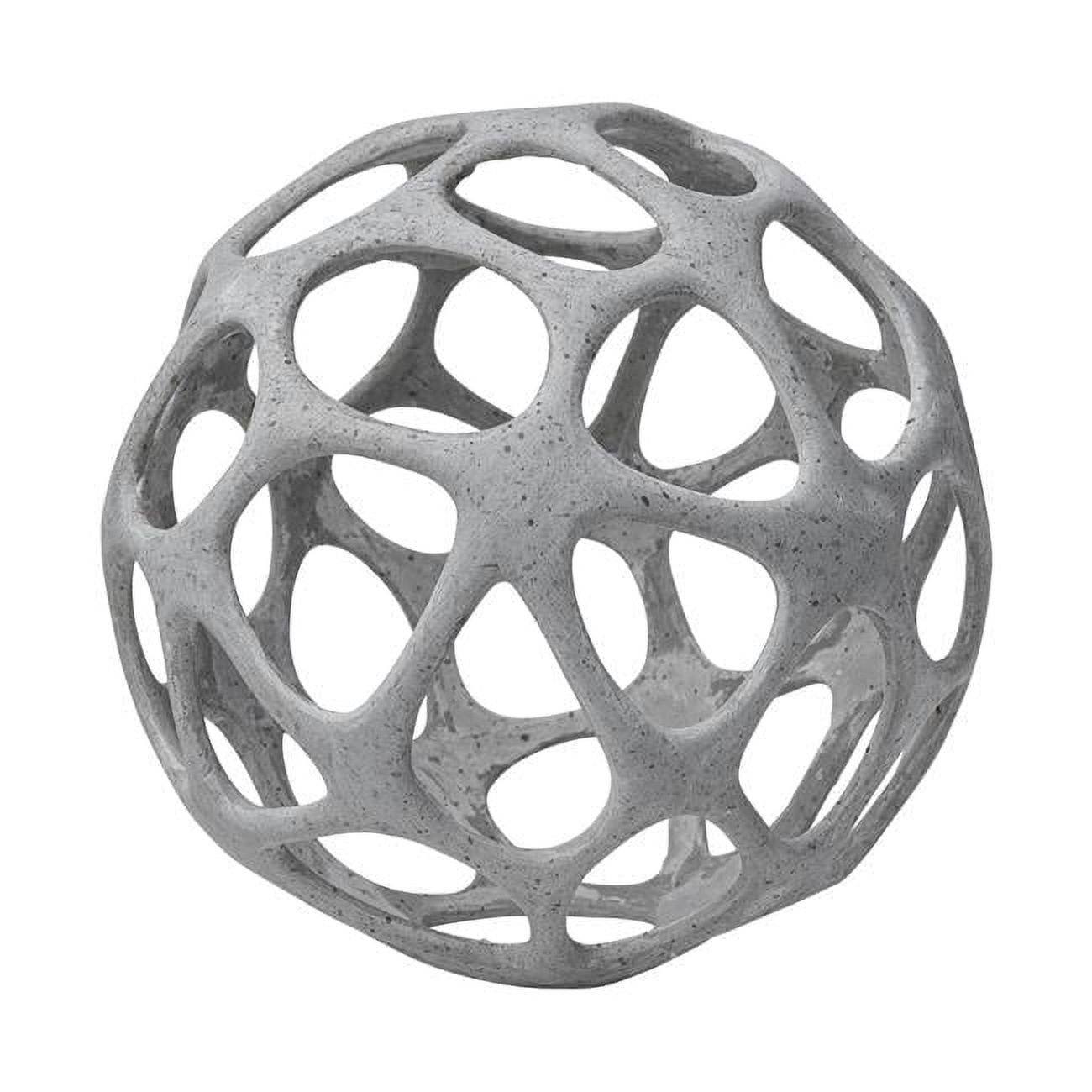 Metal Hollow Orb Sculpture, Light Gray - Walmart.com