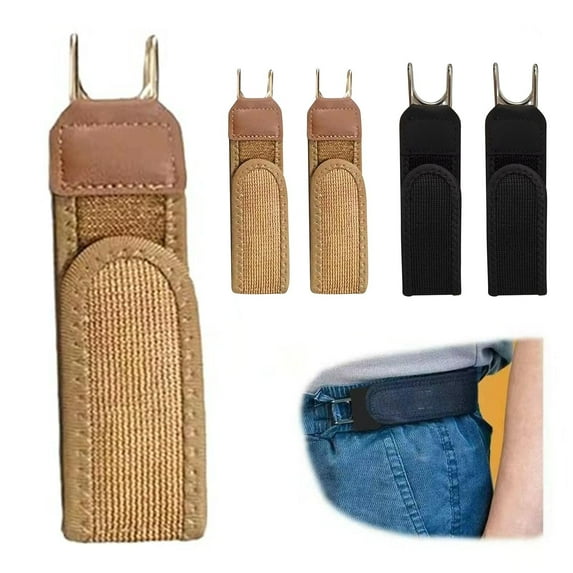 Metal Hook Elastic Belt Set Buckle Free Invisible Elastic Waistband ...