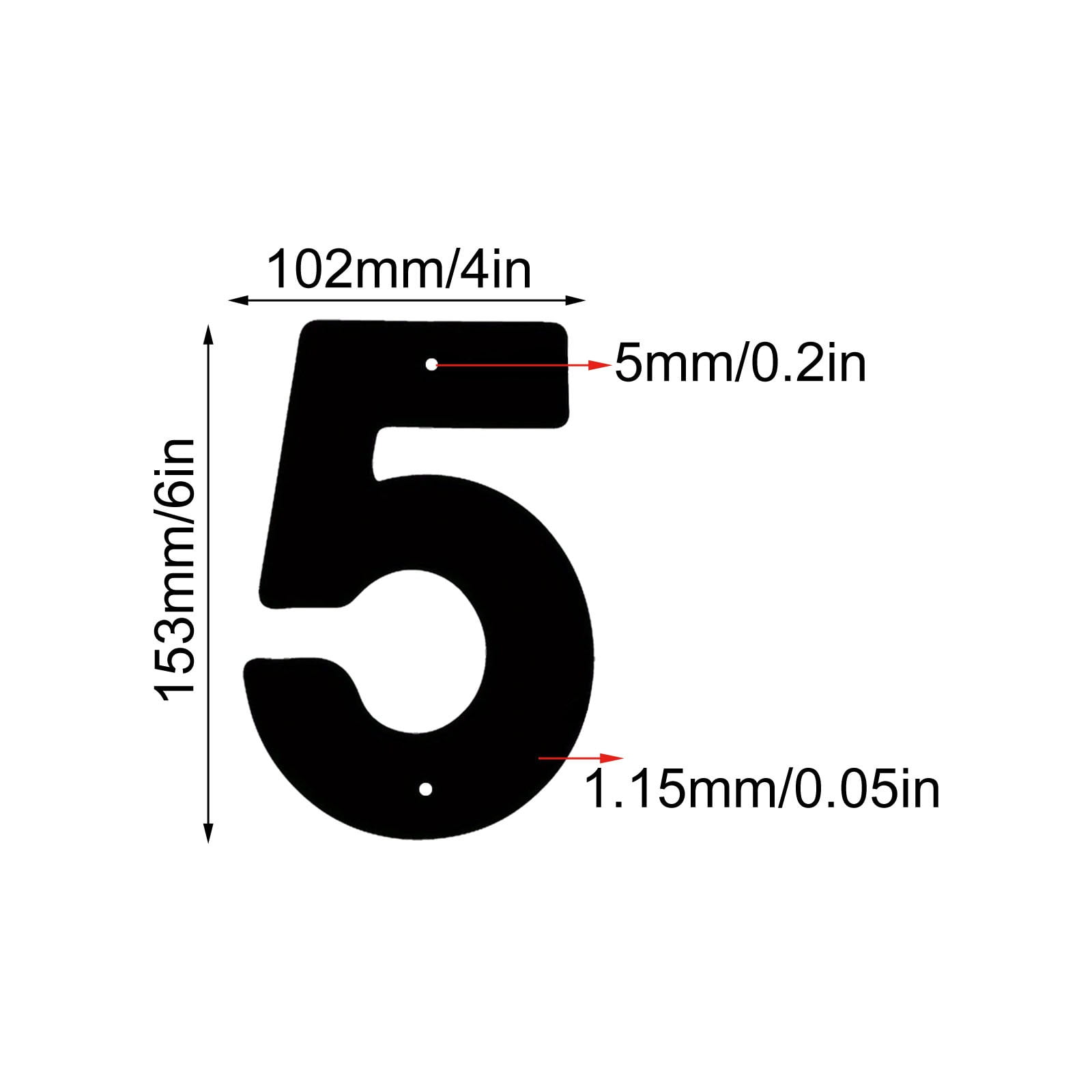 Metal House Numbers Letters - 4.5x6in House Address Numbers for Outside ...