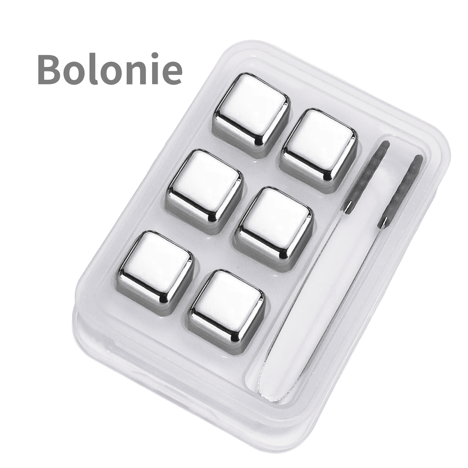 Metal Ice Cubes, Bolonie 6 PCS Stainless Steel Metal Reusable Ice Cubes ...