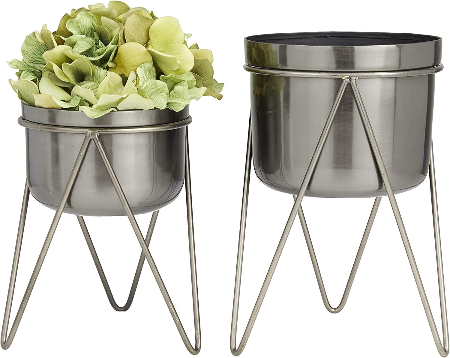 Metal Indoor Outdoor Planter Small Planter Pot with Removable Stand ...