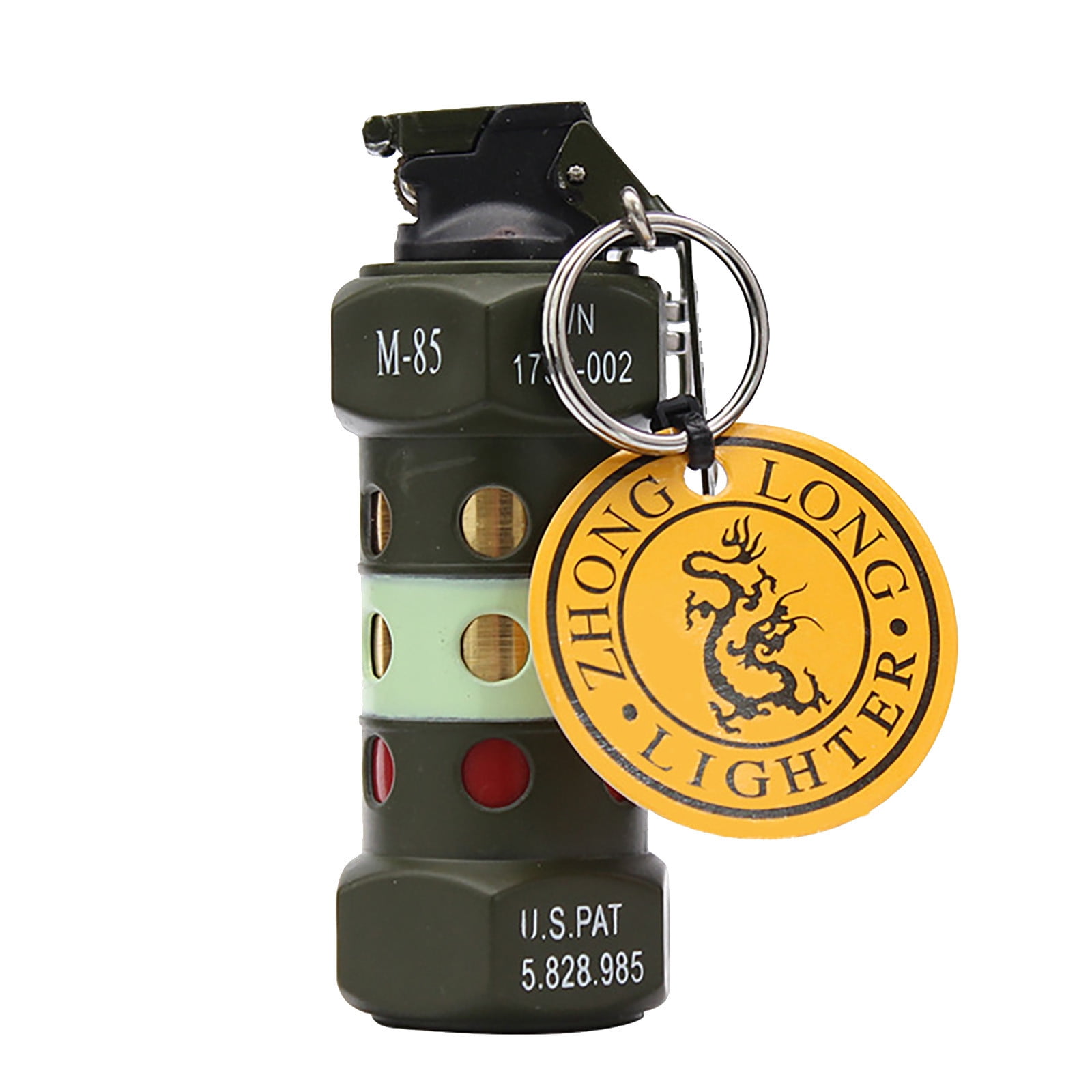 Metal Inflatable Grinding Wheel Open Flame Lighter Pendant - Walmart.com