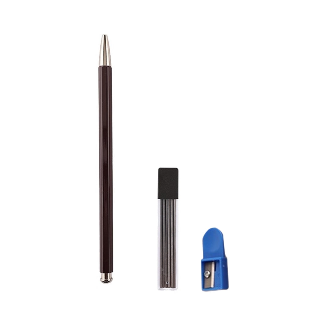 Metal Inkless Pen with Sharpener & Refills, Automatic Drawing Pen Metal ...