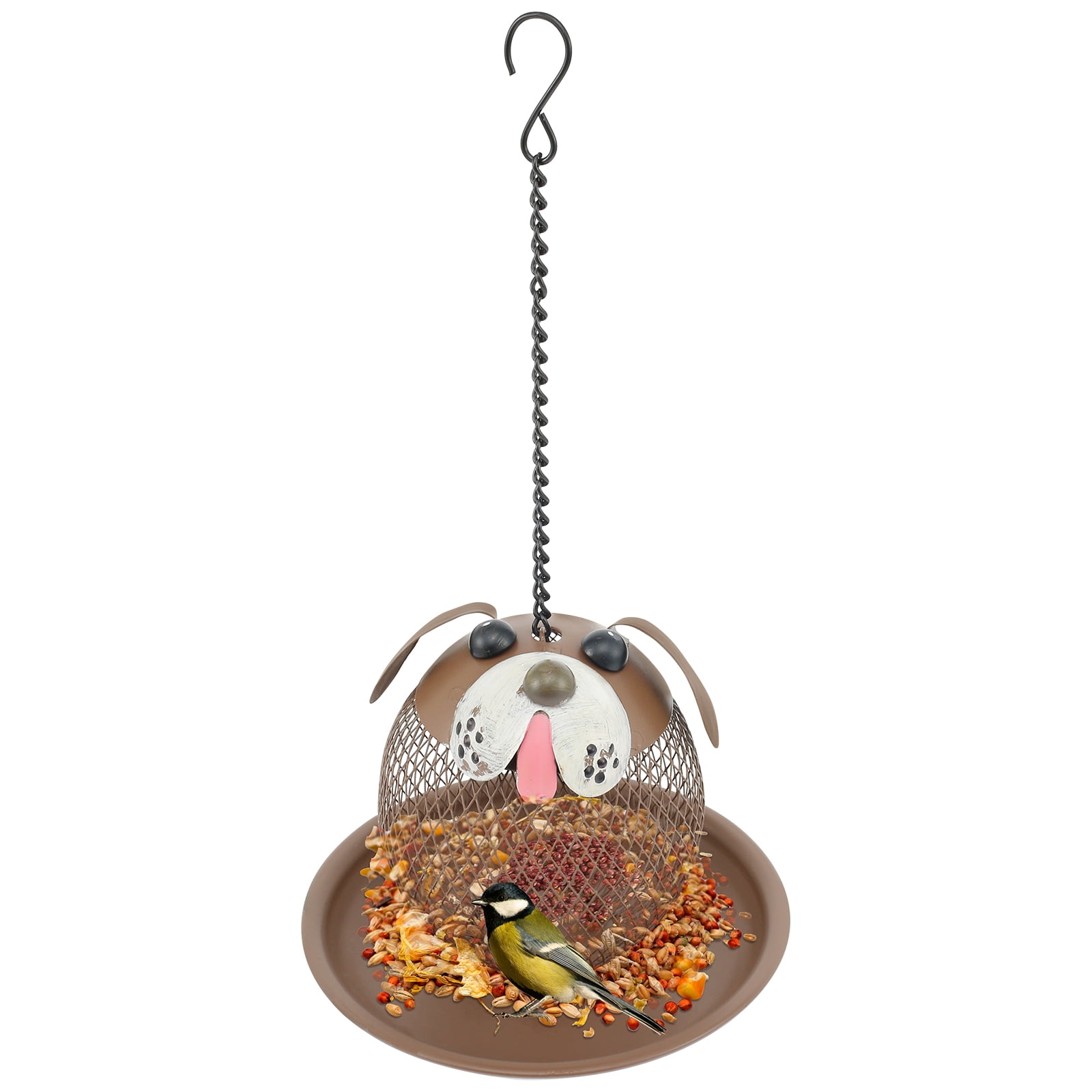 Metal Iron Dog Shape Bird Feeder for Outdoor Hanging Sturdy Squirrel ...