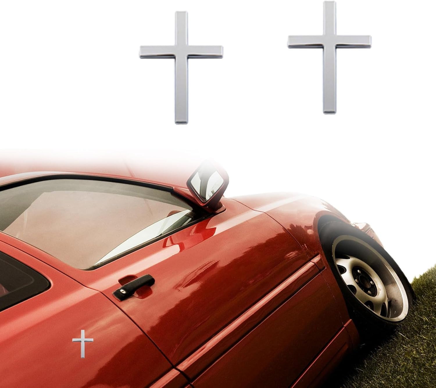 Metal Jesus Christ Cross Badge Stickers, Three-Dimensional Metal ...