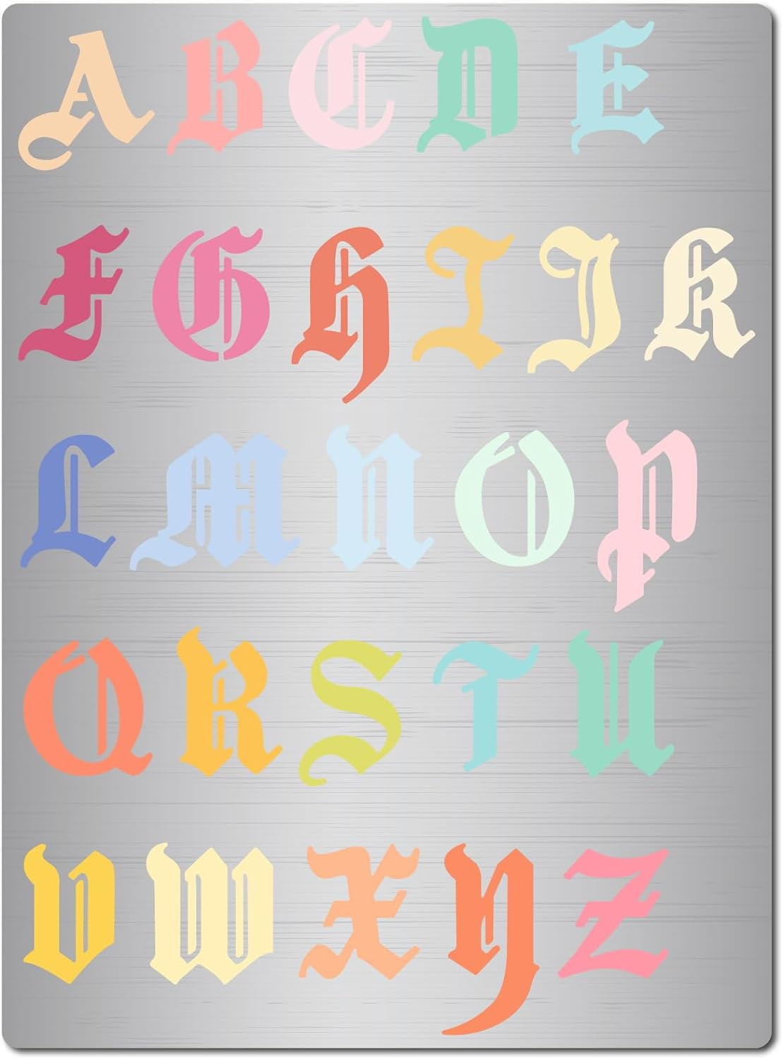 Metal Journal Stencil Old English Font Ancient Alabet Letter Stainless ...
