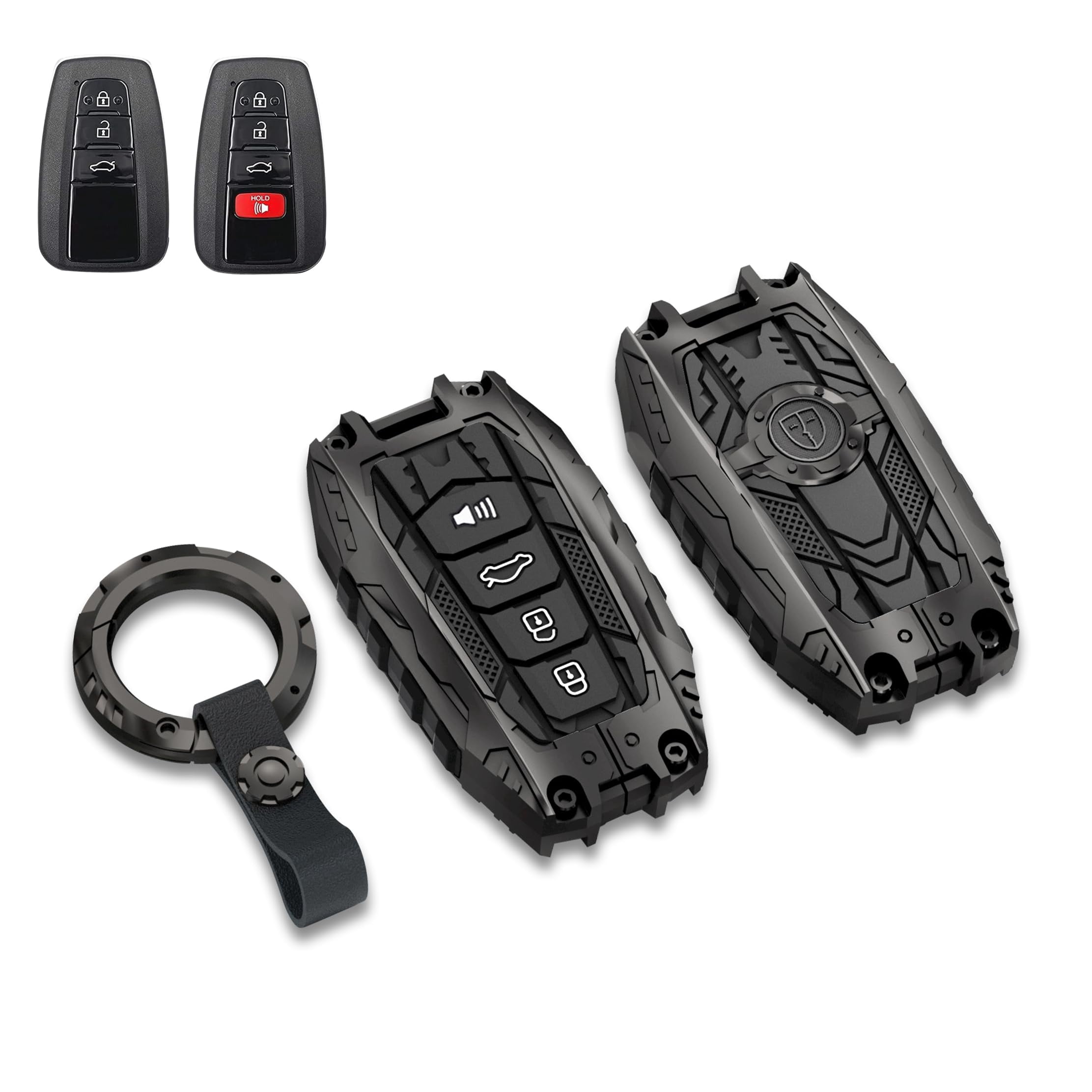 Metal Key Fob Cover Case Protector Compatible withr Toyota, Zinc Alloy ...