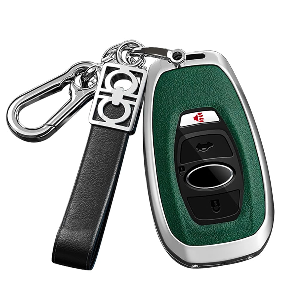 Metal Key Fob Cover Leather Car Key Case Fit for Subaru Accessories ...